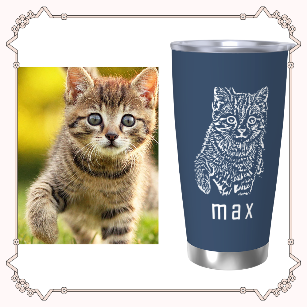 タンブラー 名前入り 名入れ 保温保冷 おしゃれ 真空断熱 手描きのパターン – UnimStar